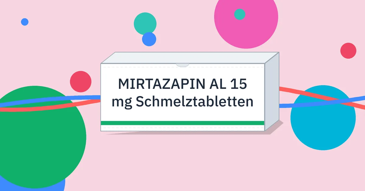 Symbolbild: Packung mit der Aufschrift MIRTAZAPIN AL 15 mg Schmelztabletten (PZN 05901937) – Verfügbarkeit und Bezug in Apotheken in Frankfurt am Main