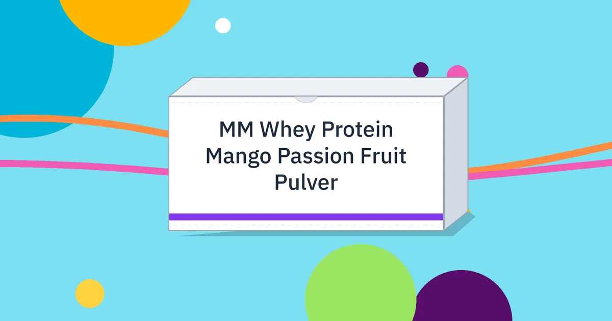 Symbolbild: Packung mit der Aufschrift MM Whey Protein Mango Passion Fruit Pulver (PZN 16761184) – Verfügbarkeit und Bezug in Apotheken in Frankfurt am Main