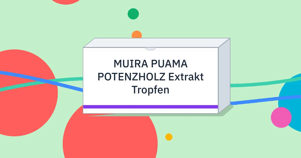 Symbolbild: Packung mit der Aufschrift MUIRA PUAMA POTENZHOLZ Extrakt Tropfen (PZN 20211609) – Verfügbarkeit und Bezug in Apotheken in Frankfurt am Main