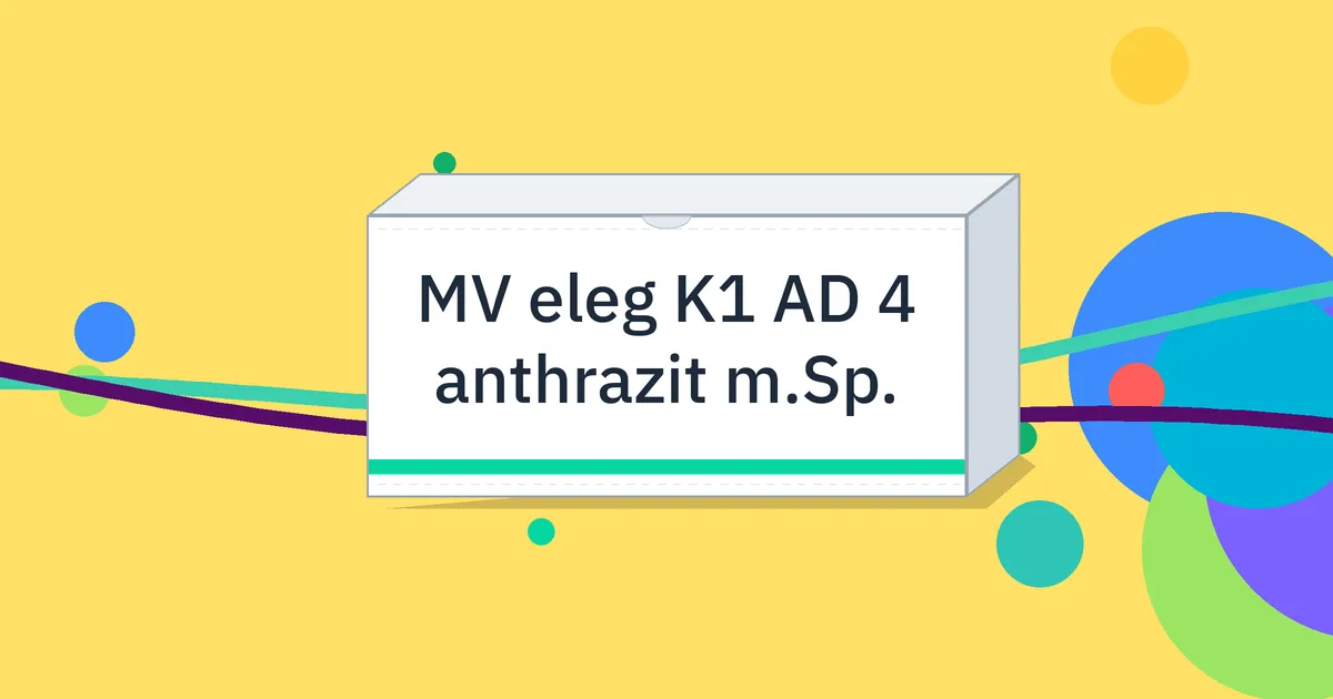 Symbolbild: Packung mit der Aufschrift MV eleg K1 AD 4 anthrazit m.Sp. (PZN 00640231) – Verfügbarkeit und Bezug in Apotheken in Frankfurt am Main