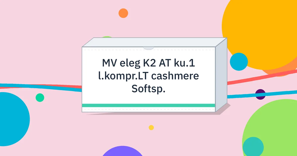 Symbolbild: Packung mit der Aufschrift MV eleg K2 AT ku.1 l.kompr.LT cashmere Softsp. (PZN 14663276) – Verfügbarkeit und Bezug in Apotheken in Frankfurt am Main