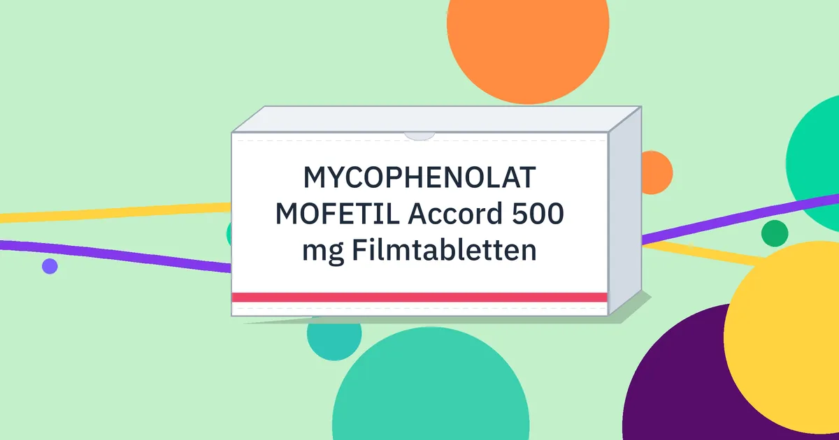 Symbolbild: Packung mit der Aufschrift MYCOPHENOLAT MOFETIL Accord 500 mg Filmtabletten (PZN 18777717) – Verfügbarkeit und Bezug in Apotheken in Frankfurt am Main