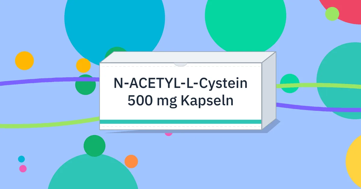 Symbolbild: Packung mit der Aufschrift N-ACETYL-L-Cystein 500 mg Kapseln (PZN 18880556) – Verfügbarkeit und Bezug in Apotheken in Frankfurt am Main