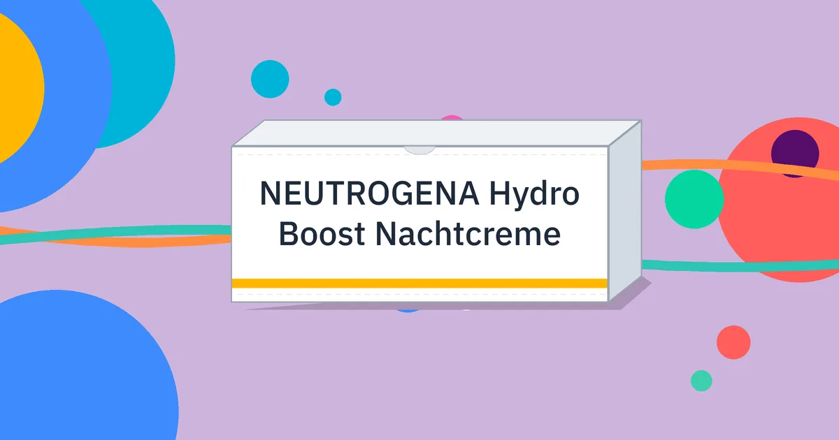 Symbolbild: Packung mit der Aufschrift NEUTROGENA Hydro Boost Nachtcreme (PZN 16585830) – Verfügbarkeit und Bezug in Apotheken in Frankfurt am Main