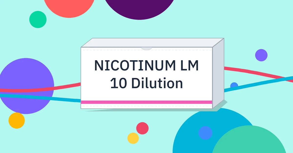 Symbolbild: Packung mit der Aufschrift NICOTINUM LM 10 Dilution (PZN 12969054) – Verfügbarkeit und Bezug in Apotheken in Frankfurt am Main