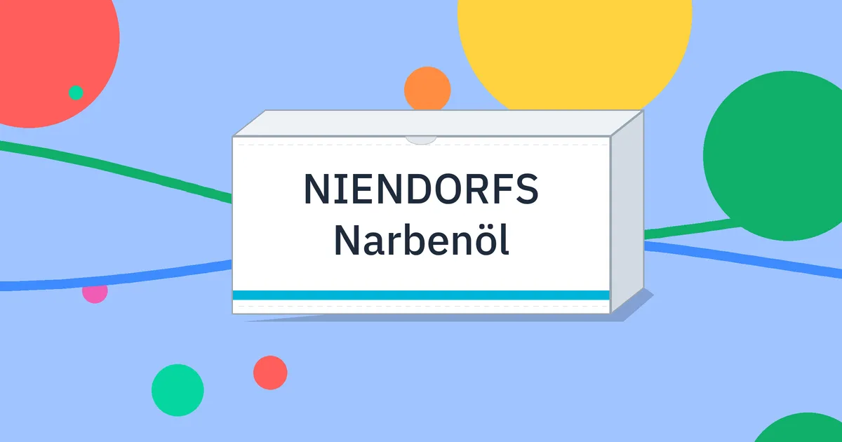 Symbolbild: Packung mit der Aufschrift NIENDORFS Narbenöl (PZN 06767783) – Verfügbarkeit und Bezug in Apotheken in Frankfurt am Main