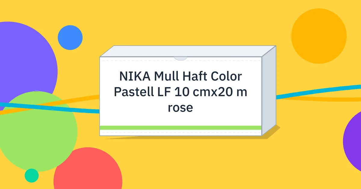 Symbolbild: Packung mit der Aufschrift NIKA Mull Haft Color Pastell LF 10 cmx20 m rose (PZN 13901874) – Verfügbarkeit und Bezug in Apotheken in Frankfurt am Main