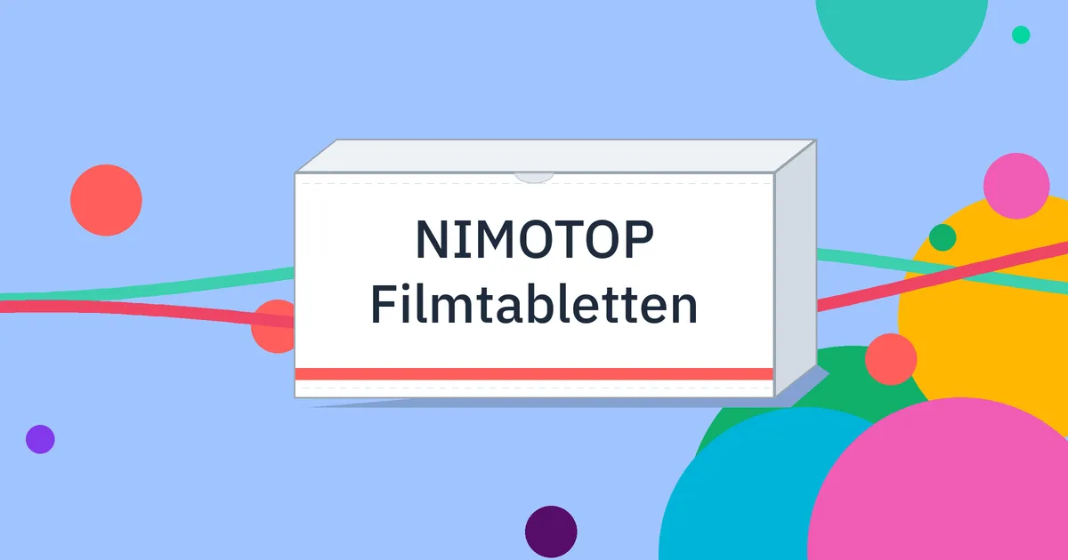 Symbolbild: Packung mit der Aufschrift NIMOTOP Filmtabletten (PZN 01549969) – Verfügbarkeit und Bezug in Apotheken in Frankfurt am Main