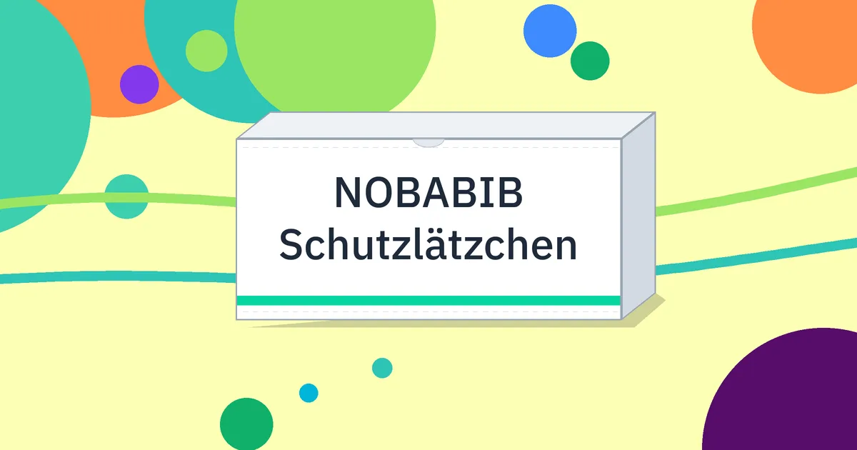 Symbolbild: Packung mit der Aufschrift NOBABIB Schutzlätzchen (PZN 16027461) – Verfügbarkeit und Bezug in Apotheken in Frankfurt am Main