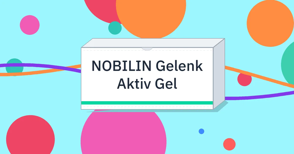 Symbolbild: Packung mit der Aufschrift NOBILIN Gelenk Aktiv Gel (PZN 00955727) – Verfügbarkeit und Bezug in Apotheken in Frankfurt am Main