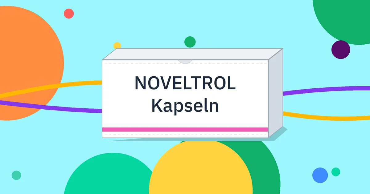 Symbolbild: Packung mit der Aufschrift NOVELTROL Kapseln (PZN 02838629) – Verfügbarkeit und Bezug in Apotheken in Frankfurt am Main