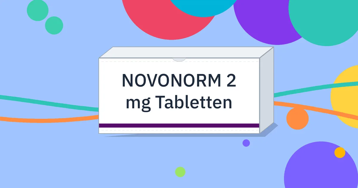Symbolbild: Packung mit der Aufschrift NOVONORM 2 mg Tabletten (PZN 01307723) – Verfügbarkeit und Bezug in Apotheken in Frankfurt am Main