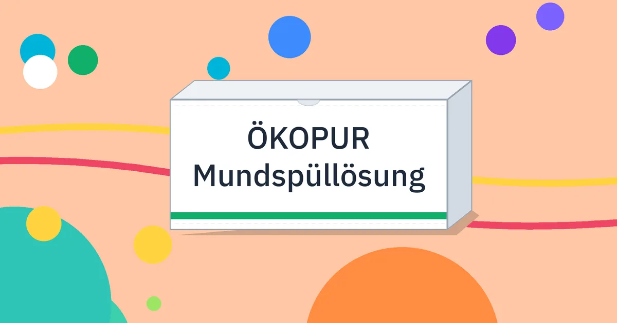 Symbolbild: Packung mit der Aufschrift ÖKOPUR Mundspüllösung (PZN 17146452) – Verfügbarkeit und Bezug in Apotheken in Frankfurt am Main