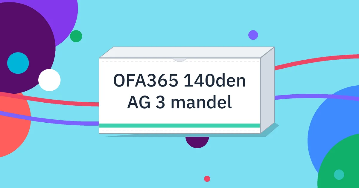 Symbolbild: Packung mit der Aufschrift OFA365 140den AG 3 mandel (PZN 16723002) – Verfügbarkeit und Bezug in Apotheken in Frankfurt am Main