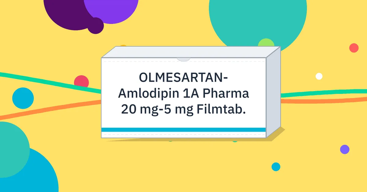 Symbolbild: Packung mit der Aufschrift OLMESARTAN-Amlodipin 1A Pharma 20 mg-5 mg Filmtab. (PZN 13984624) – Verfügbarkeit und Bezug in Apotheken in Frankfurt am Main