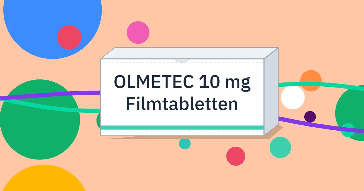 Symbolbild: Packung mit der Aufschrift OLMETEC 10 mg Filmtabletten (PZN 02231175) – Verfügbarkeit und Bezug in Apotheken in Frankfurt am Main