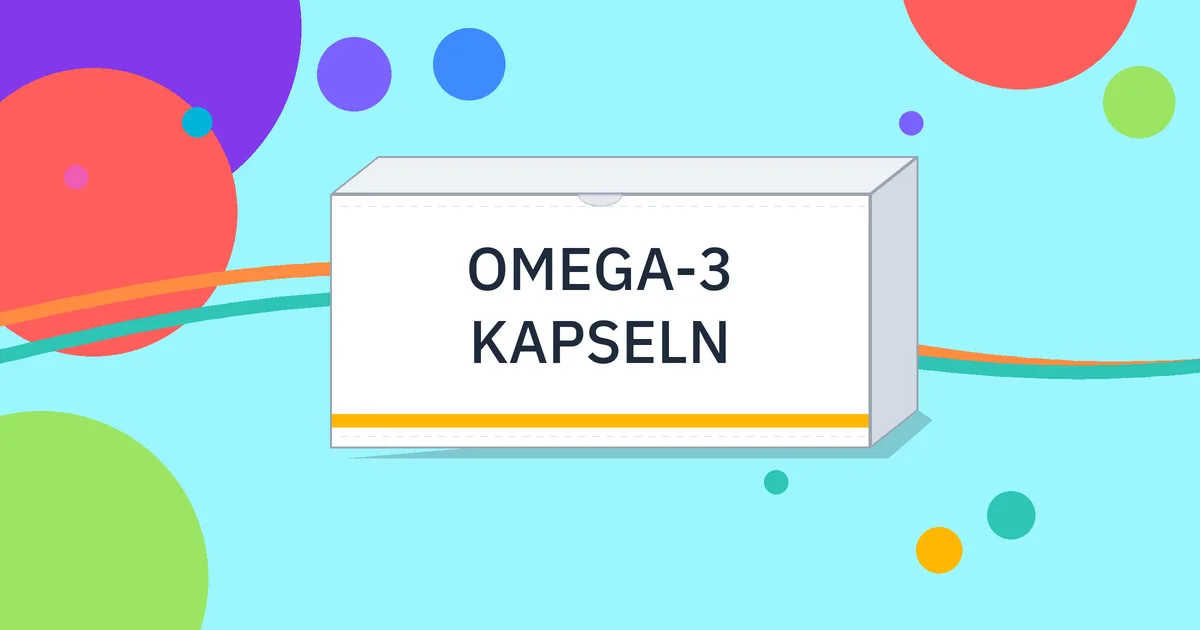 Symbolbild: Packung mit der Aufschrift OMEGA-3 KAPSELN (PZN 14040575) – Verfügbarkeit und Bezug in Apotheken in Frankfurt am Main
