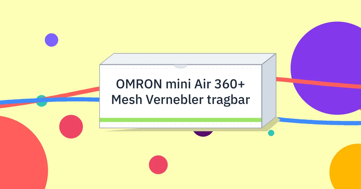 Symbolbild: Packung mit der Aufschrift OMRON mini Air 360+ Mesh Vernebler tragbar (PZN 19196655) – Verfügbarkeit und Bezug in Apotheken in Frankfurt am Main