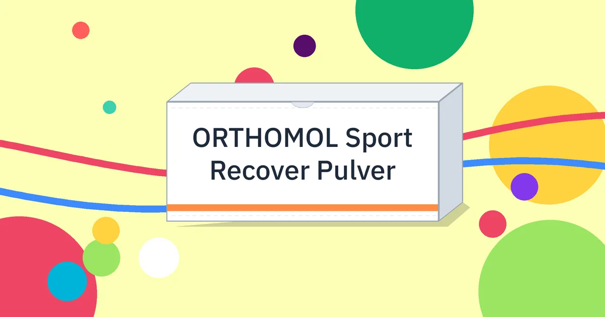 Symbolbild: Packung mit der Aufschrift ORTHOMOL Sport Recover Pulver (PZN 16943583) – Verfügbarkeit und Bezug in Apotheken in Frankfurt am Main