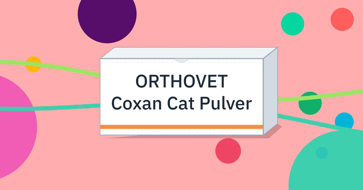 Symbolbild: Packung mit der Aufschrift ORTHOVET Coxan Cat Pulver (PZN 14320004) – Verfügbarkeit und Bezug in Apotheken in Frankfurt am Main