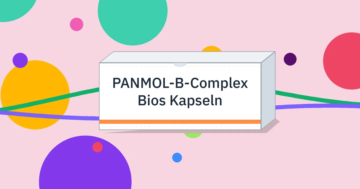 Symbolbild: Packung mit der Aufschrift PANMOL-B-Complex Bios Kapseln (PZN 07318484) – Verfügbarkeit und Bezug in Apotheken in Frankfurt am Main