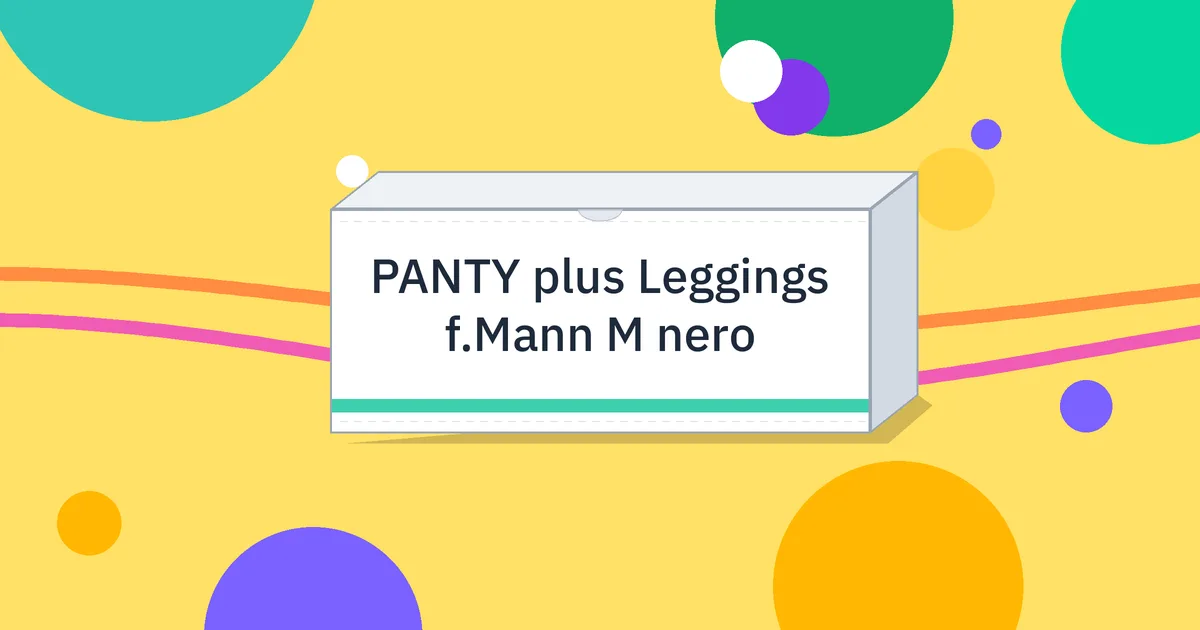Symbolbild: Packung mit der Aufschrift PANTY plus Leggings f.Mann M nero (PZN 16194087) – Verfügbarkeit und Bezug in Apotheken in Frankfurt am Main