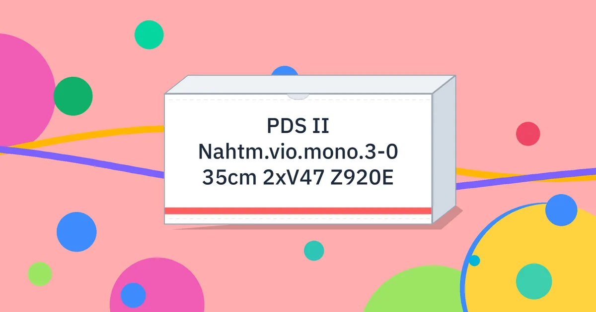 Symbolbild: Packung mit der Aufschrift PDS II Nahtm.vio.mono.3-0 35cm 2xV47 Z920E (PZN 16253430) – Verfügbarkeit und Bezug in Apotheken in Frankfurt am Main