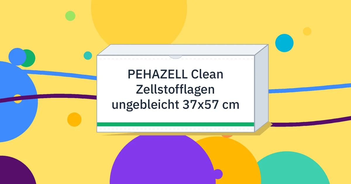Symbolbild: Packung mit der Aufschrift PEHAZELL Clean Zellstofflagen ungebleicht 37x57 cm (PZN 16382995) – Verfügbarkeit und Bezug in Apotheken in Frankfurt am Main