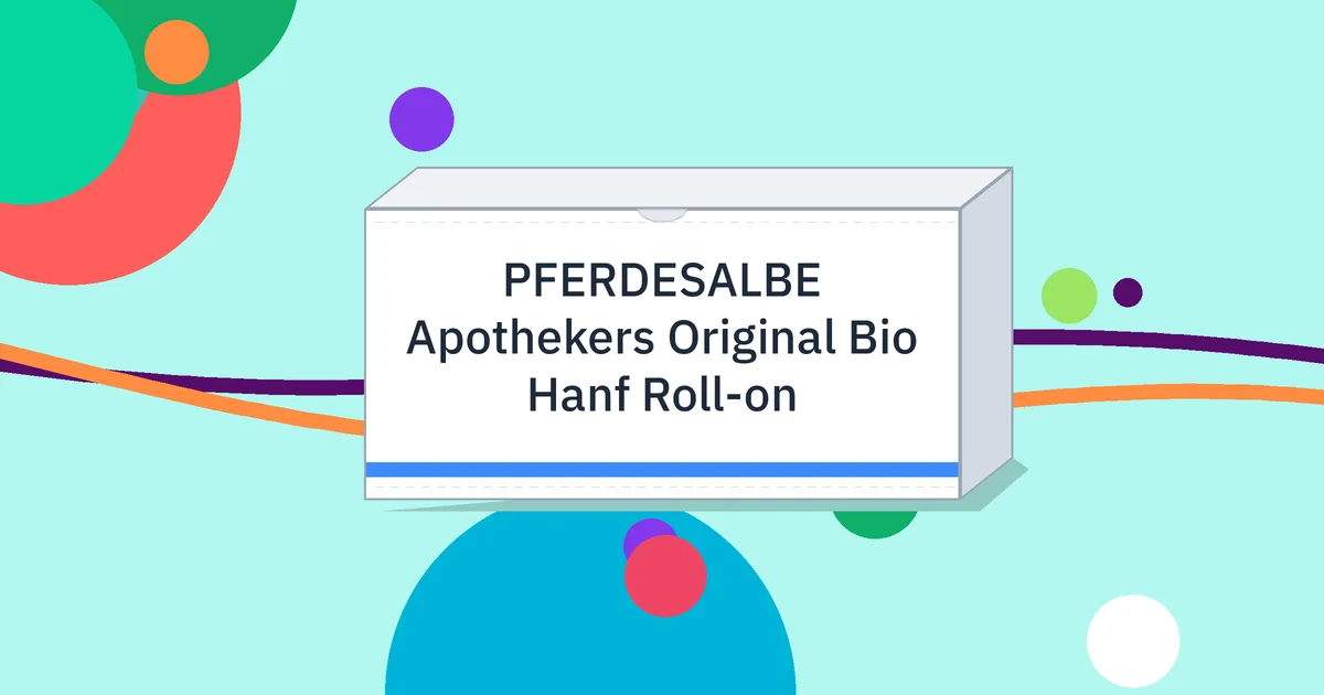 Symbolbild: Packung mit der Aufschrift PFERDESALBE Apothekers Original Bio Hanf Roll-on (PZN 16812964) – Verfügbarkeit und Bezug in Apotheken in Frankfurt am Main