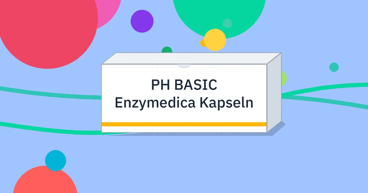 Symbolbild: Packung mit der Aufschrift PH BASIC Enzymedica Kapseln (PZN 16941153) – Verfügbarkeit und Bezug in Apotheken in Frankfurt am Main