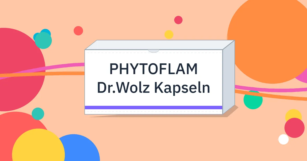 Symbolbild: Packung mit der Aufschrift PHYTOFLAM Dr.Wolz Kapseln (PZN 18084664) – Verfügbarkeit und Bezug in Apotheken in Frankfurt am Main
