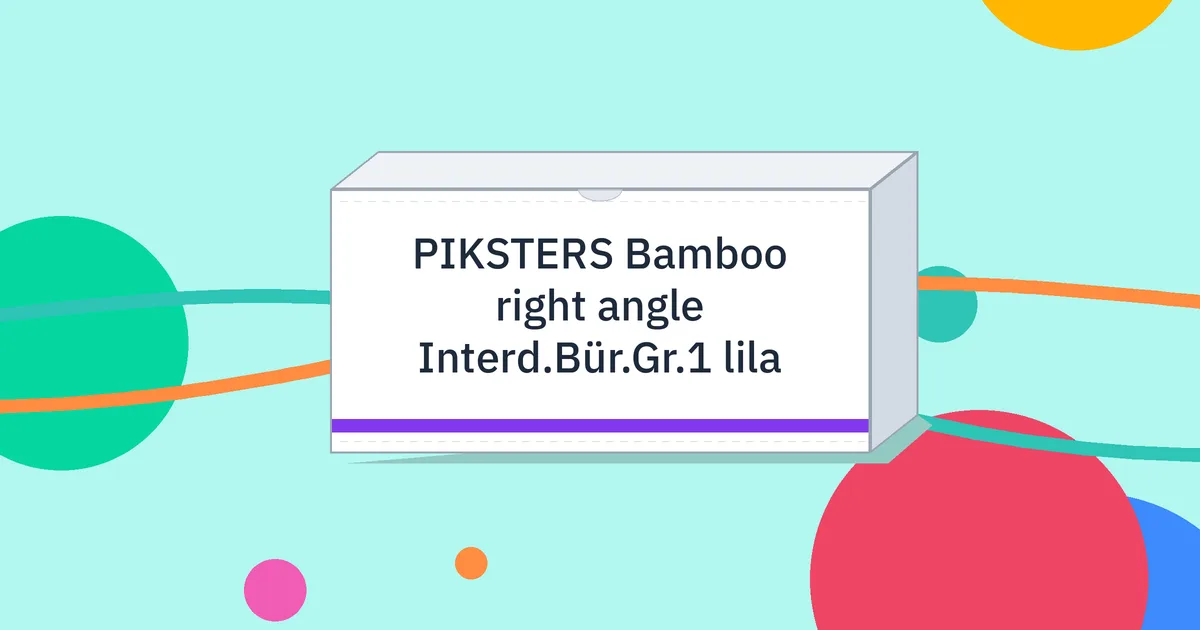 Symbolbild: Packung mit der Aufschrift PIKSTERS Bamboo right angle Interd.Bür.Gr.1 lila (PZN 17592996) – Verfügbarkeit und Bezug in Apotheken in Frankfurt am Main