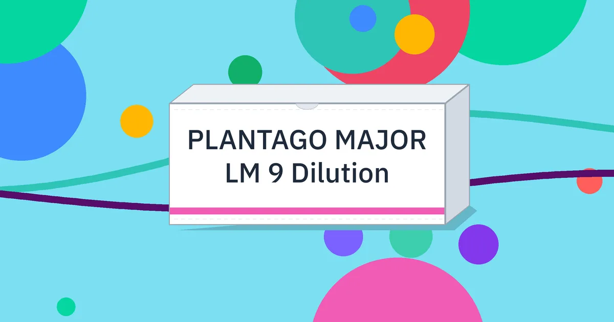 Symbolbild: Packung mit der Aufschrift PLANTAGO MAJOR LM 9 Dilution (PZN 13646672) – Verfügbarkeit und Bezug in Apotheken in Frankfurt am Main