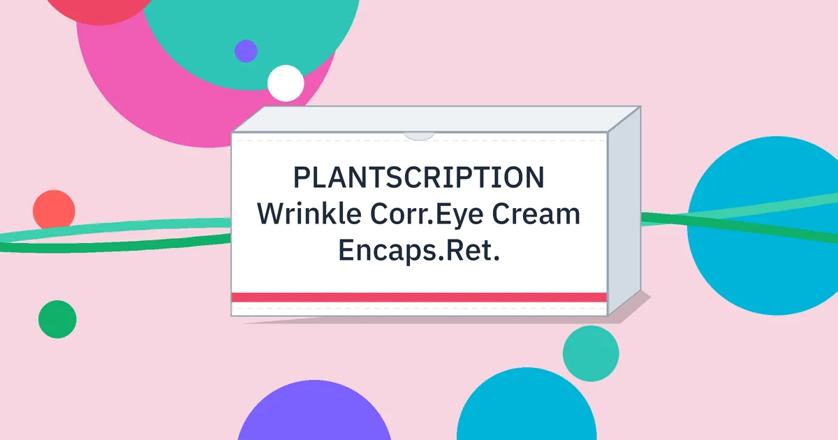 Symbolbild: Packung mit der Aufschrift PLANTSCRIPTION Wrinkle Corr.Eye Cream Encaps.Ret. (PZN 18863150) – Verfügbarkeit und Bezug in Apotheken in Frankfurt am Main