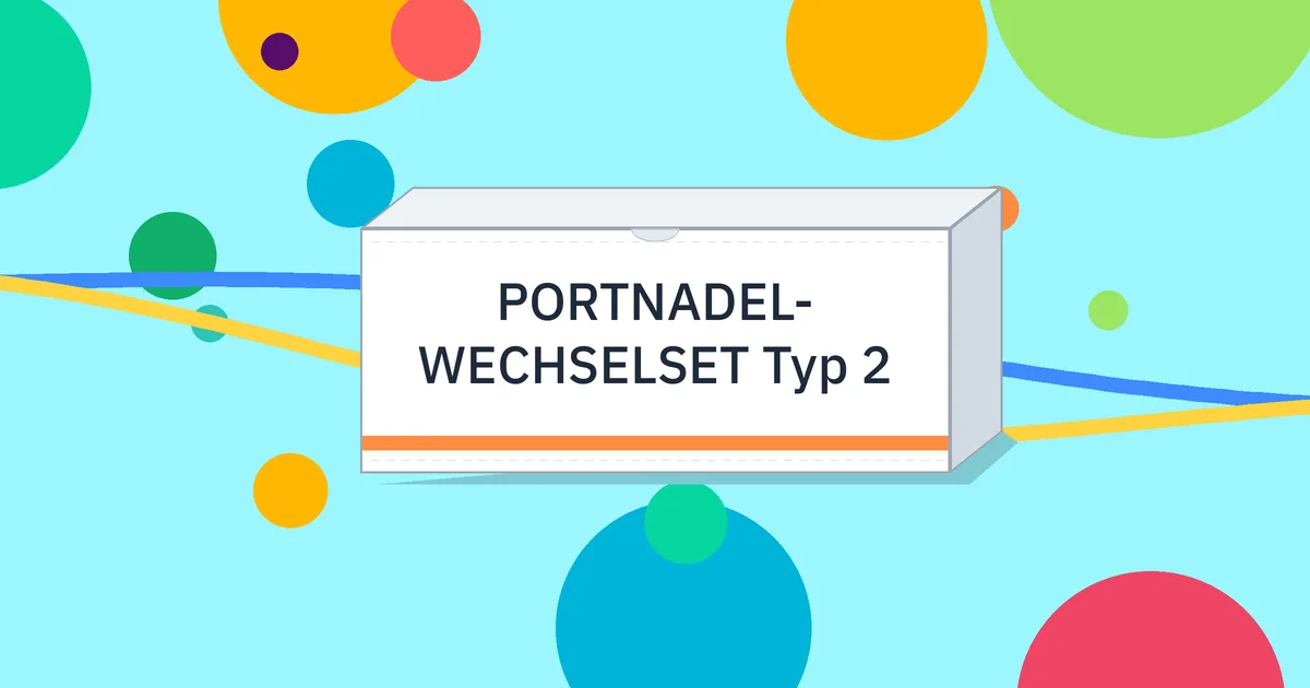 Symbolbild: Packung mit der Aufschrift PORTNADEL-WECHSELSET Typ 2 (PZN 17579671) – Verfügbarkeit und Bezug in Apotheken in Frankfurt am Main