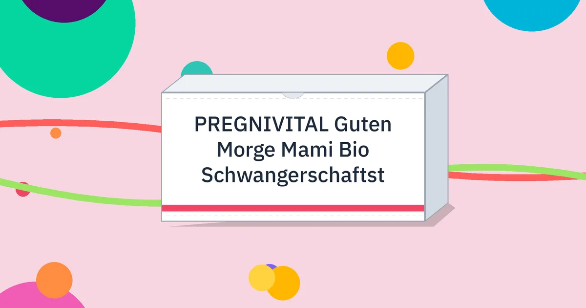Symbolbild: Packung mit der Aufschrift PREGNIVITAL Guten Morge Mami Bio Schwangerschaftst (PZN 19394289) – Verfügbarkeit und Bezug in Apotheken in Frankfurt am Main