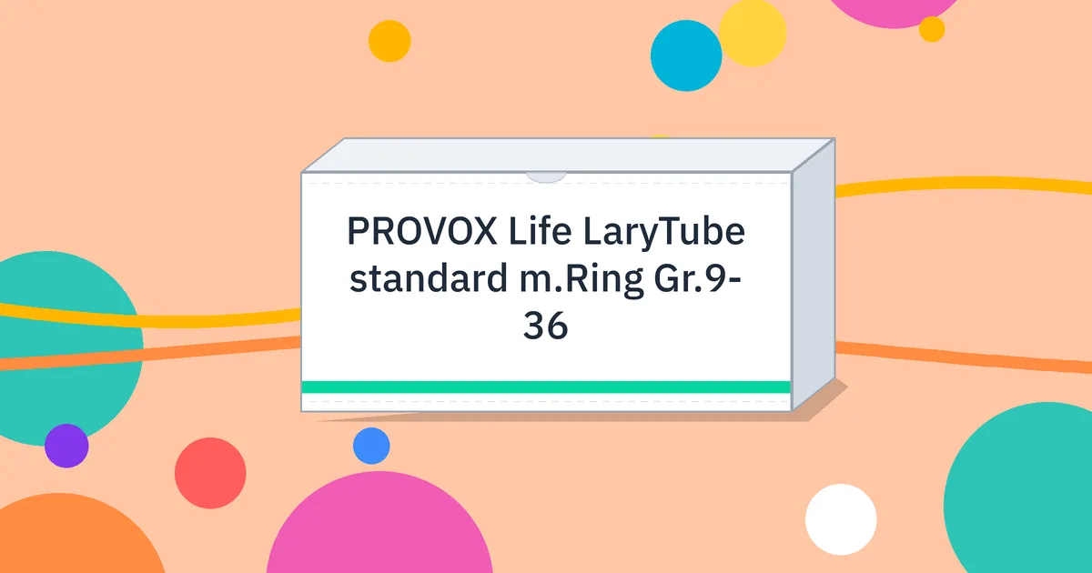 Symbolbild: Packung mit der Aufschrift PROVOX Life LaryTube standard m.Ring Gr.9-36 (PZN 19625168) – Verfügbarkeit und Bezug in Apotheken in Frankfurt am Main