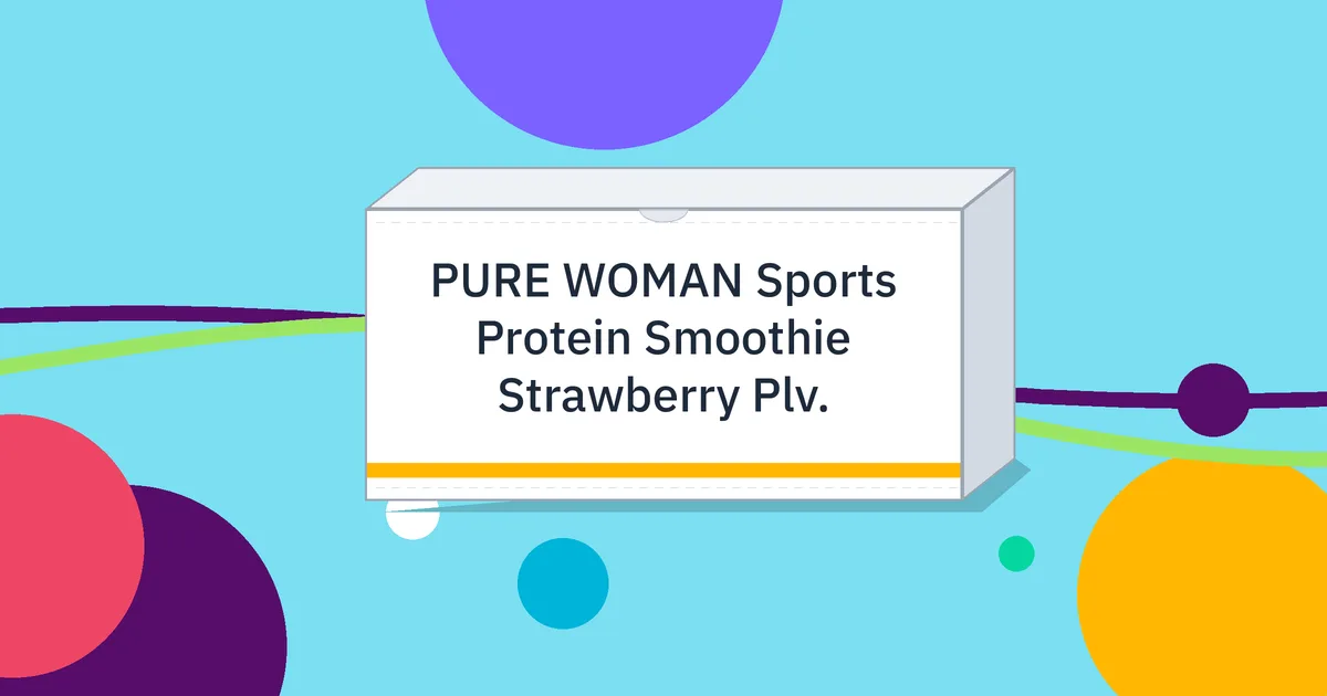Symbolbild: Packung mit der Aufschrift PURE WOMAN Sports Protein Smoothie Strawberry Plv. (PZN 12668424) – Verfügbarkeit und Bezug in Apotheken in Frankfurt am Main