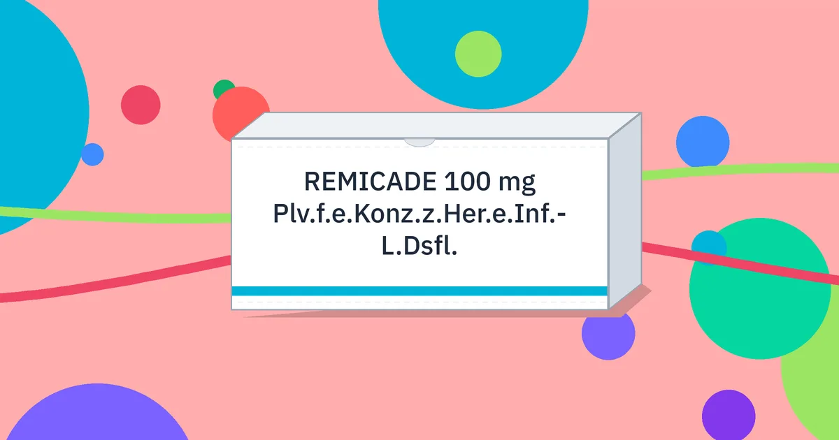 Symbolbild: Packung mit der Aufschrift REMICADE 100 mg Plv.f.e.Konz.z.Her.e.Inf.-L.Dsfl. (PZN 07510371) – Verfügbarkeit und Bezug in Apotheken in Frankfurt am Main