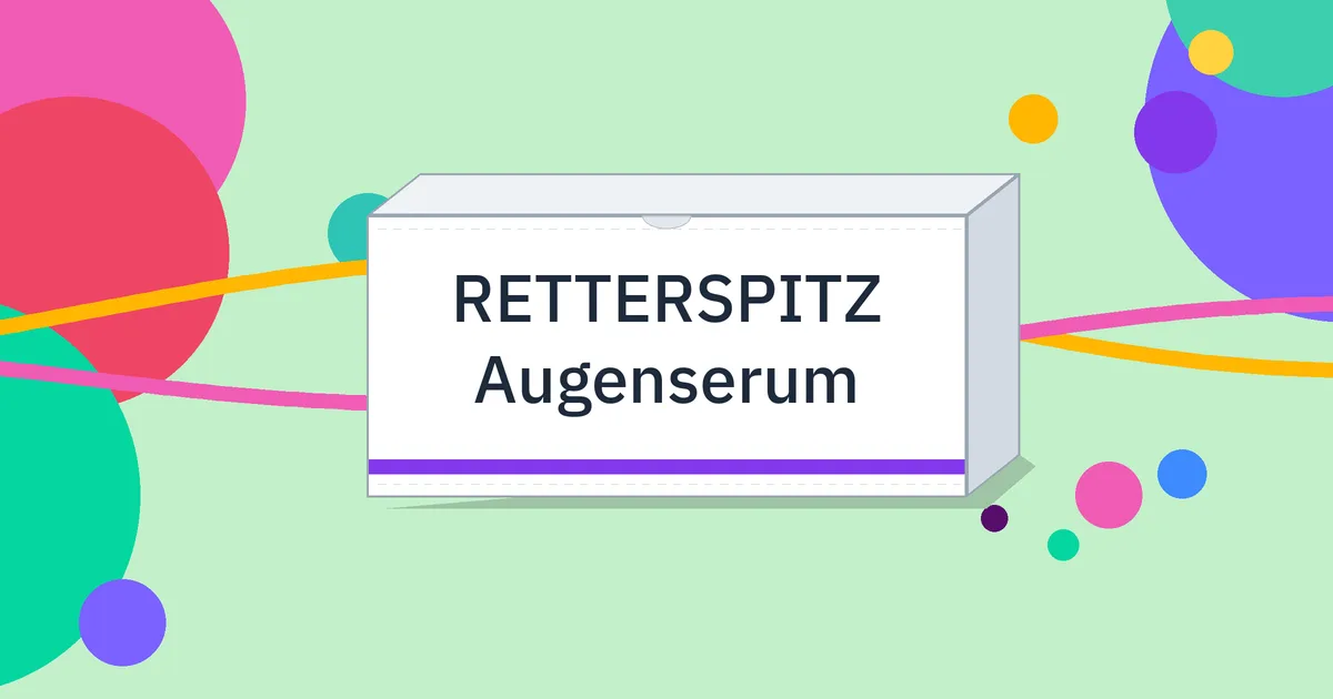 Symbolbild: Packung mit der Aufschrift RETTERSPITZ Augenserum (PZN 20625819) – Verfügbarkeit und Bezug in Apotheken in Frankfurt am Main