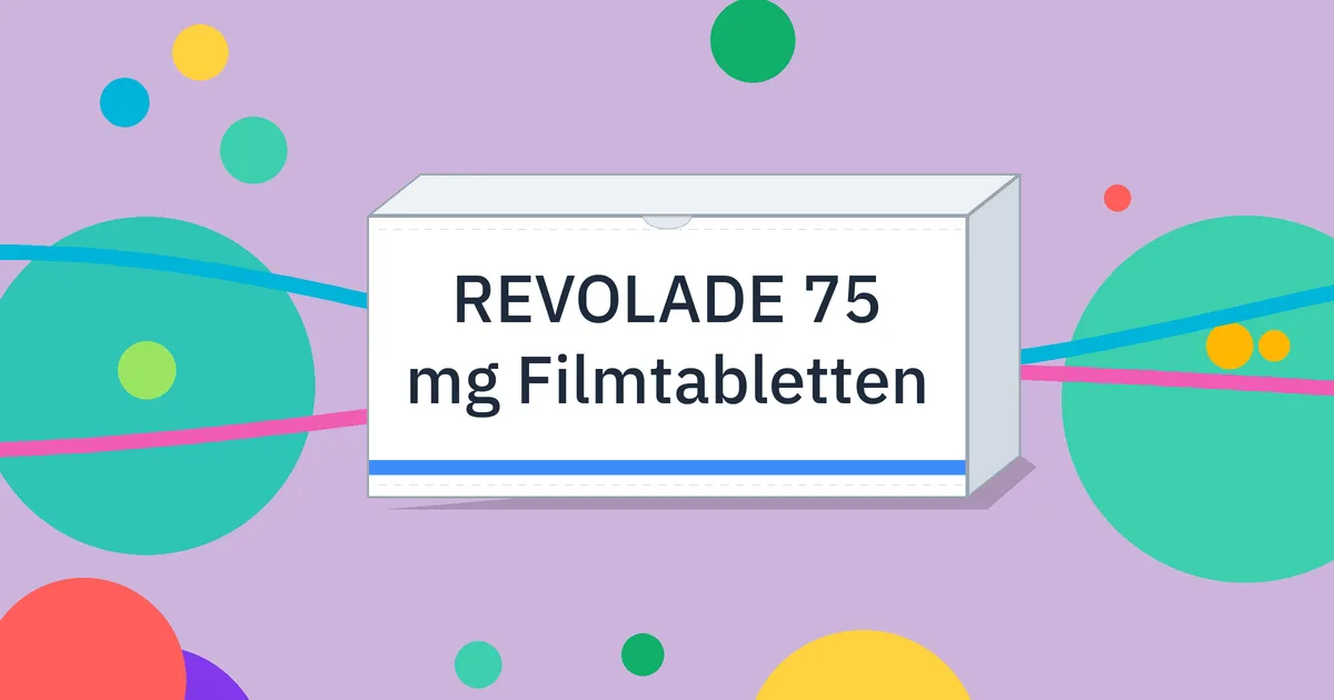 Symbolbild: Packung mit der Aufschrift REVOLADE 75 mg Filmtabletten (PZN 16904666) – Verfügbarkeit und Bezug in Apotheken in Frankfurt am Main