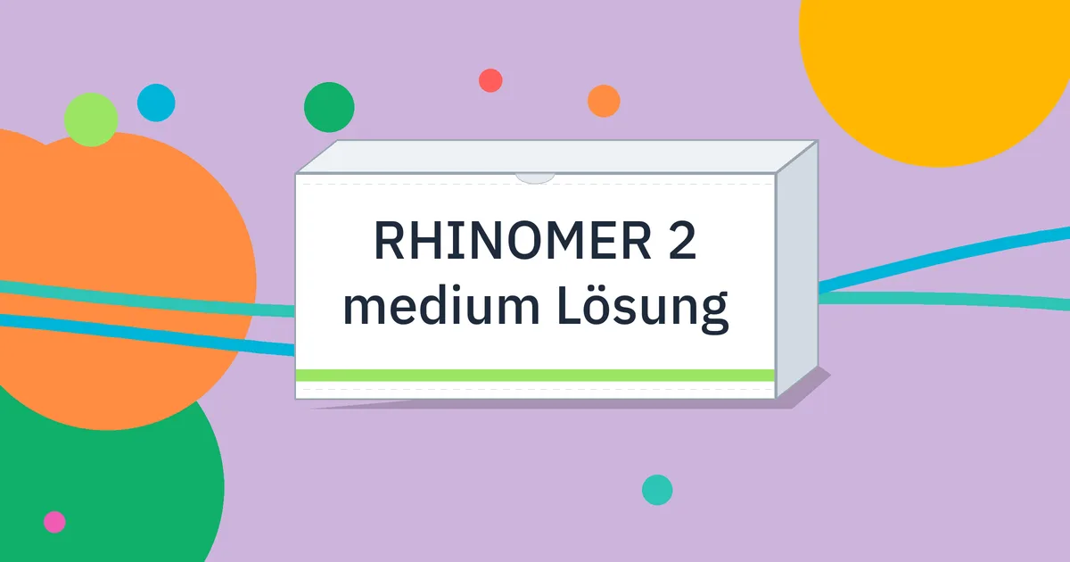 Symbolbild: Packung mit der Aufschrift RHINOMER 2 medium Lösung (PZN 07593032) – Verfügbarkeit und Bezug in Apotheken in Frankfurt am Main