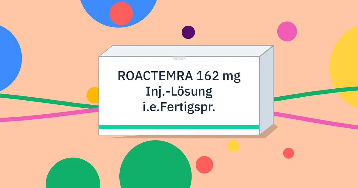 Symbolbild: Packung mit der Aufschrift ROACTEMRA 162 mg Inj.-Lösung i.e.Fertigspr. (PZN 17445083) – Verfügbarkeit und Bezug in Apotheken in Frankfurt am Main
