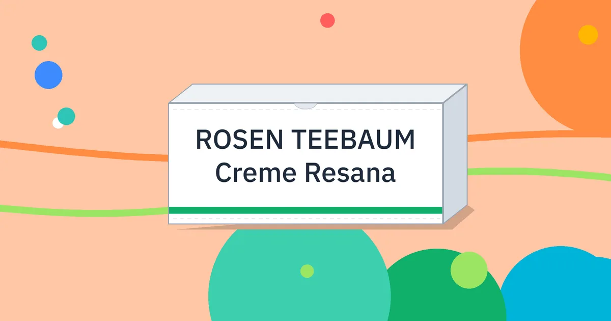 Symbolbild: Packung mit der Aufschrift ROSEN TEEBAUM Creme Resana (PZN 11330918) – Verfügbarkeit und Bezug in Apotheken in Frankfurt am Main