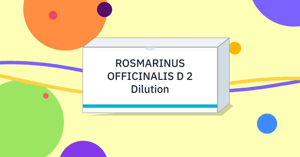 Symbolbild: Packung mit der Aufschrift ROSMARINUS OFFICINALIS D 2 Dilution (PZN 07179120) – Verfügbarkeit und Bezug in Apotheken in Frankfurt am Main