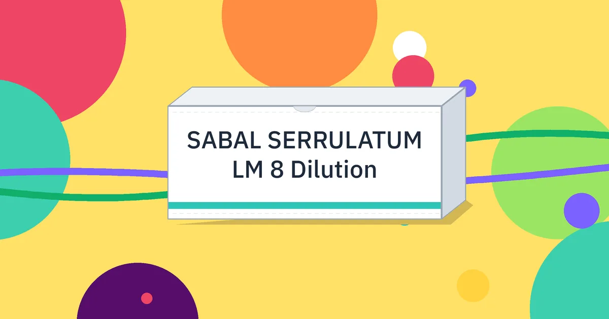 Symbolbild: Packung mit der Aufschrift SABAL SERRULATUM LM 8 Dilution (PZN 13174931) – Verfügbarkeit und Bezug in Apotheken in Frankfurt am Main
