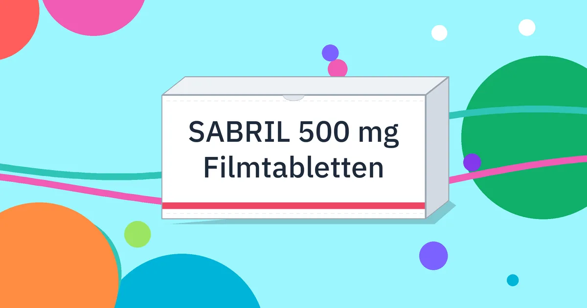 Symbolbild: Packung mit der Aufschrift SABRIL 500 mg Filmtabletten (PZN 06983630) – Verfügbarkeit und Bezug in Apotheken in Frankfurt am Main