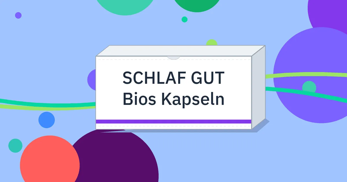 Symbolbild: Packung mit der Aufschrift SCHLAF GUT Bios Kapseln (PZN 09644070) – Verfügbarkeit und Bezug in Apotheken in Frankfurt am Main