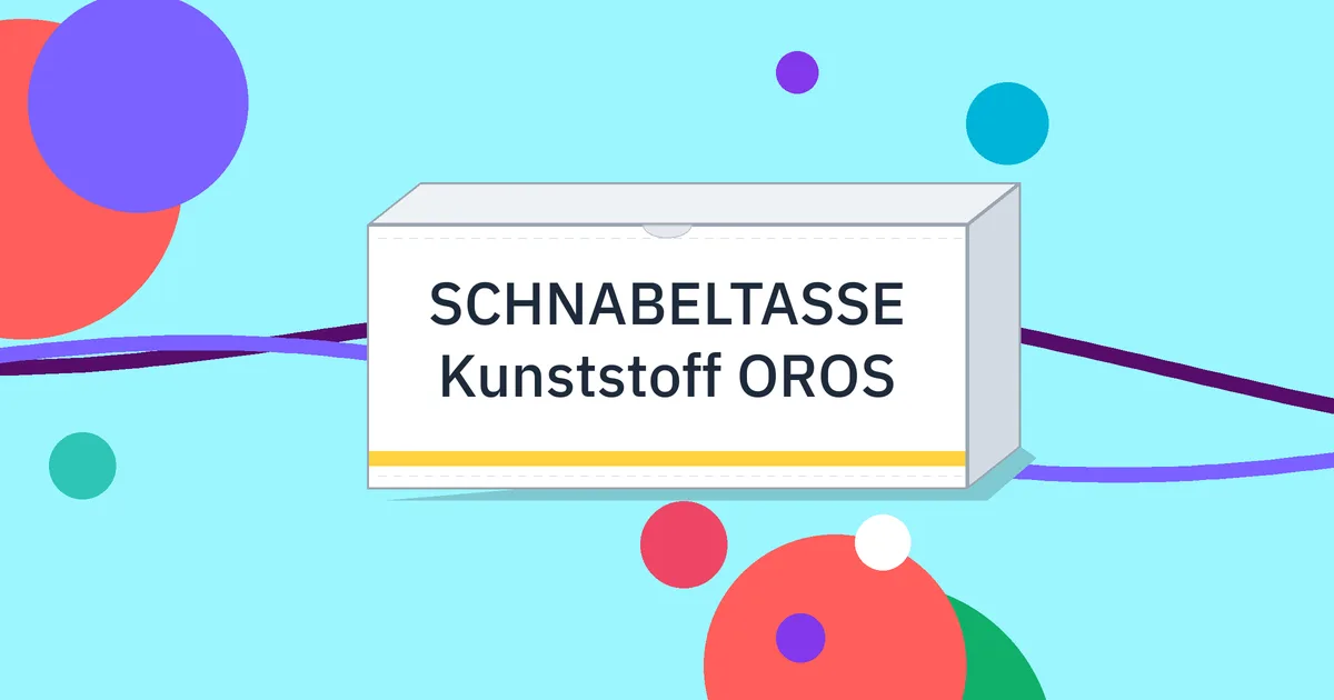 Symbolbild: Packung mit der Aufschrift SCHNABELTASSE Kunststoff OROS (PZN 18116192) – Verfügbarkeit und Bezug in Apotheken in Frankfurt am Main