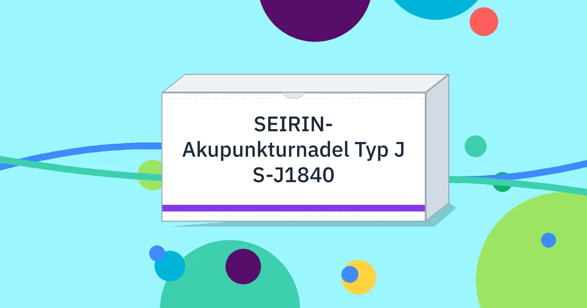 Symbolbild: Packung mit der Aufschrift SEIRIN-Akupunkturnadel Typ J S-J1840 (PZN 04959768) – Verfügbarkeit und Bezug in Apotheken in Frankfurt am Main